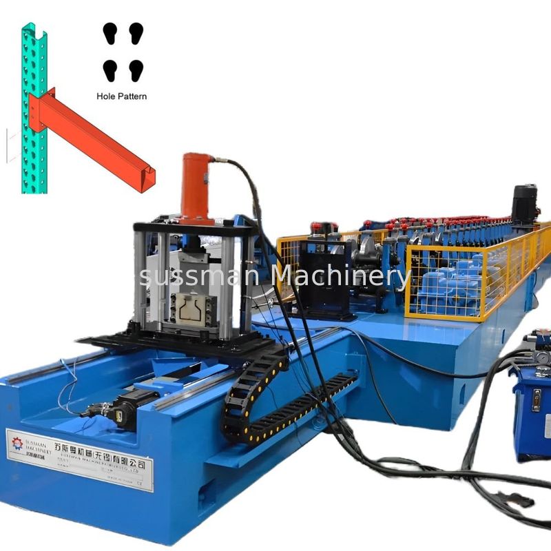Hydraulic Cutting Upright Rack Forming Device 5.5KW 1.5-2.5mm With 18 ...