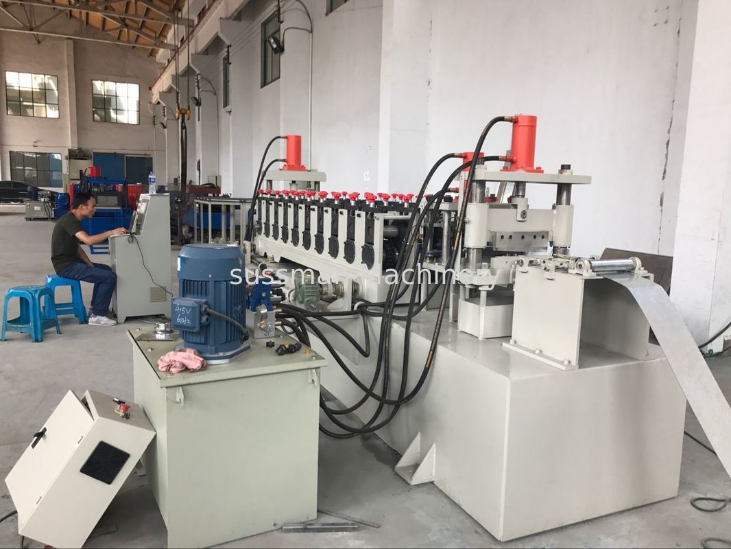 12 Stations PLC Control Cable Tray Roll Forming Machine 10-15m / Min Speed