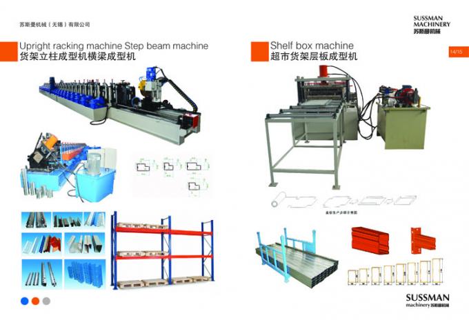Hydraulic Cutting Steel Storage Rack Shelf Production Line With Bending